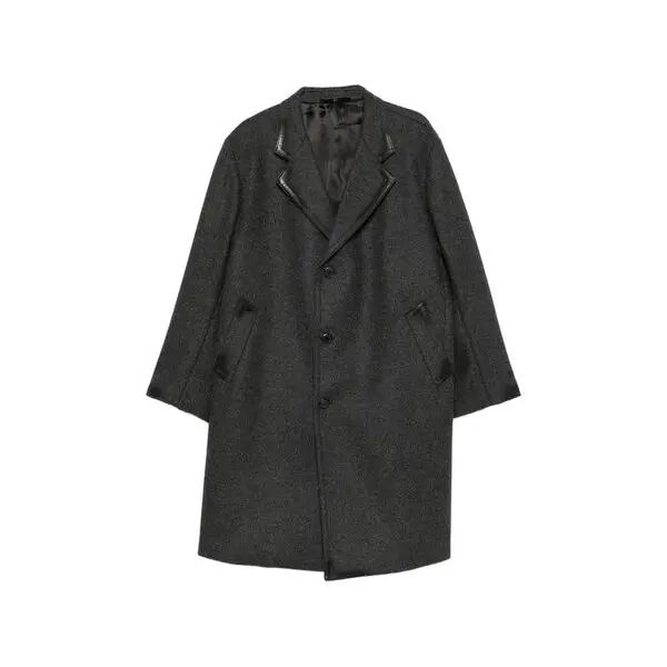 Prada Single Breasted Wool Coat - Gray
