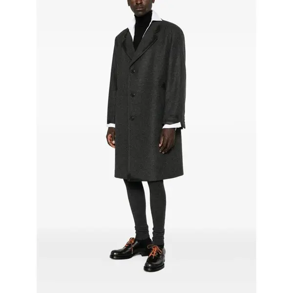 Prada Single Breasted Wool Coat - Gray
