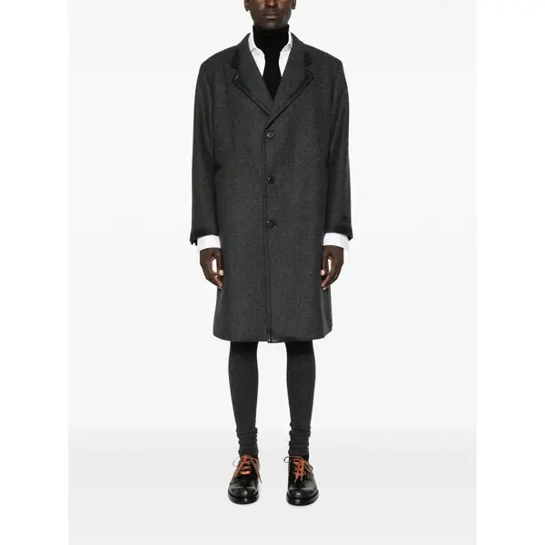 Prada Single Breasted Wool Coat - Gray