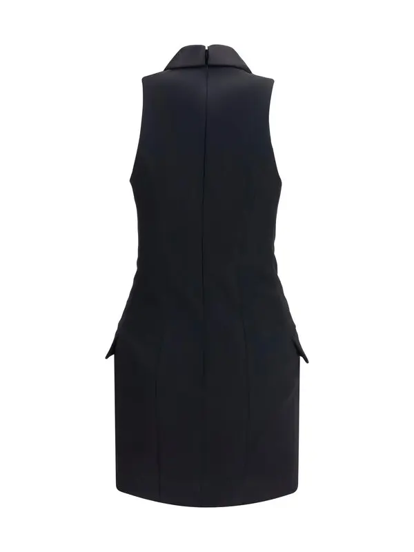 Balmain Grain De Poudre Belted Dress