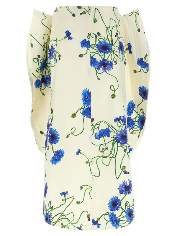 Stella McCartney Floral Print Ruffled Skirt - Blue