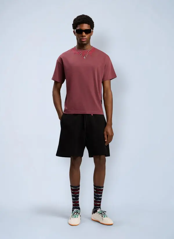 Palm Angels Neck Logo Regular T-shirt