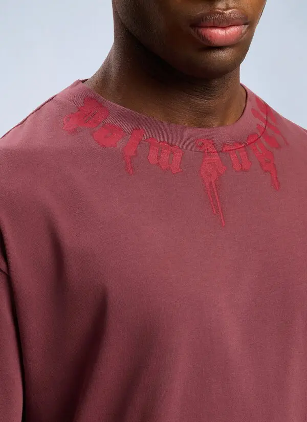 Palm Angels Neck Logo Regular T-shirt