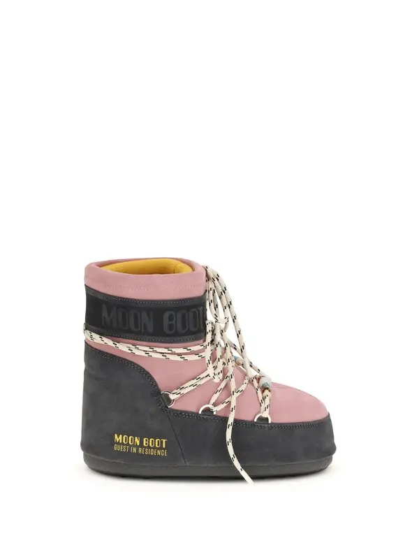 Moon Boot X Guest In Residence Suede Boots - Pink