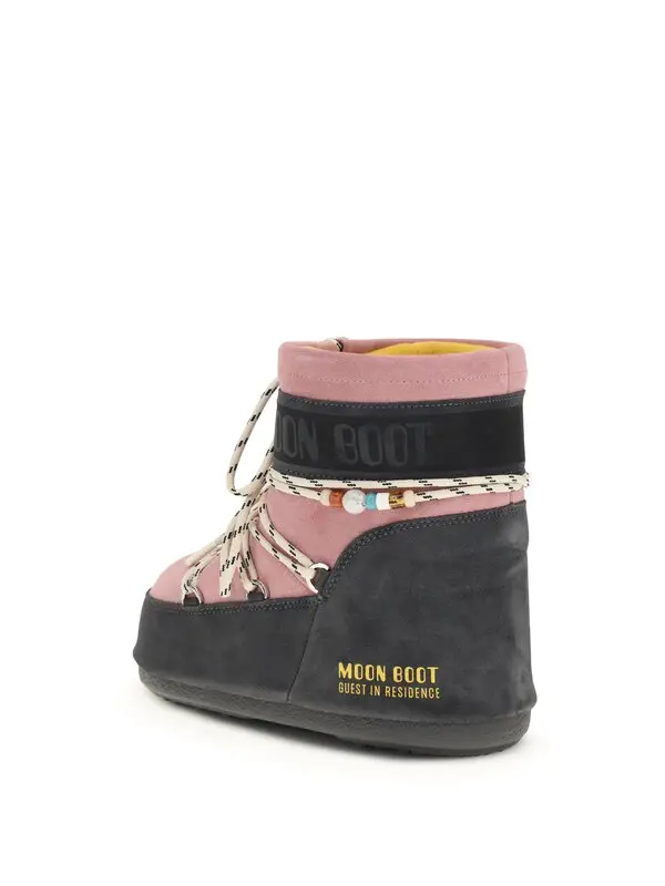 Moon Boot X Guest In Residence Suede Boots - Pink
