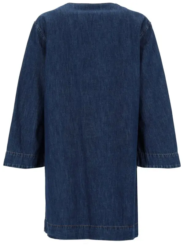 Valentino Garavani Abito In Denim Chambray