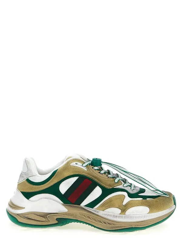 Gucci 2.0 Suede And Gg Fabric Sneakers - Green