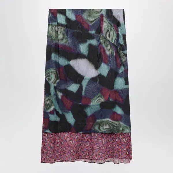 Dries Van Noten Multicolored Silk-blend Print Skirt