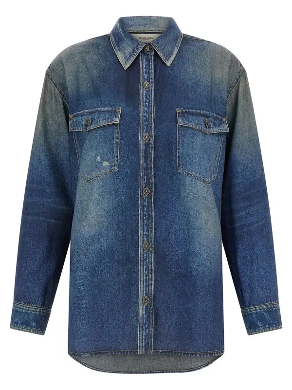 GOLDEN GOOSE Patty Shirt - Blue