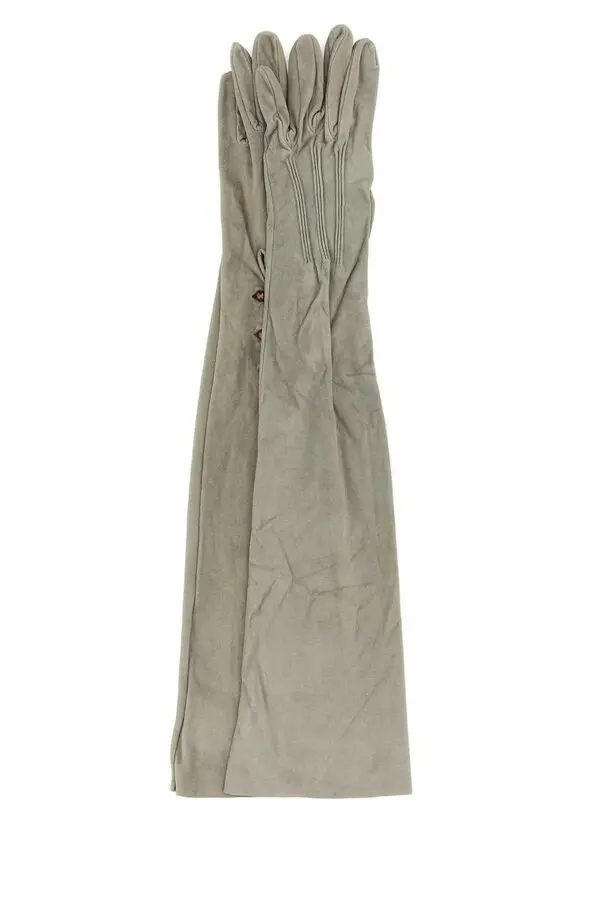 Prada Ligh Grey Suede Long Gloves