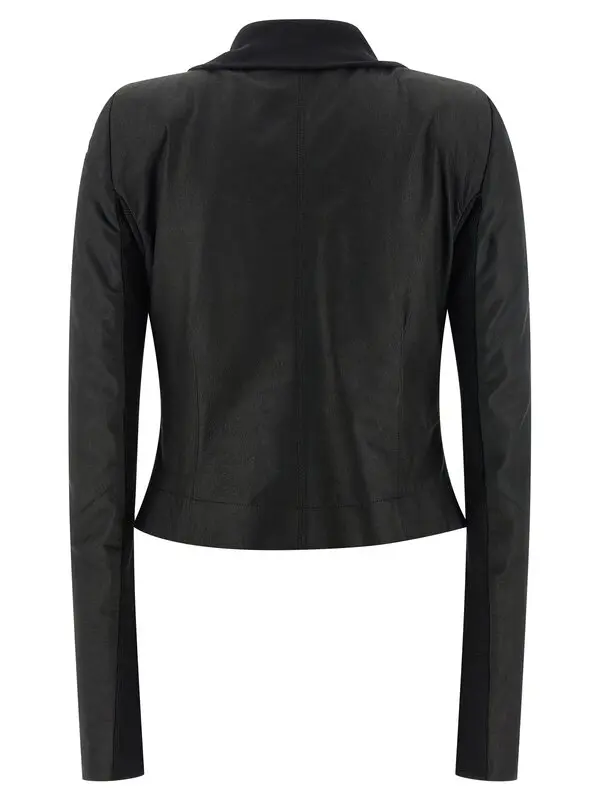 Rick Owens Scarf Biker Jacket - Black