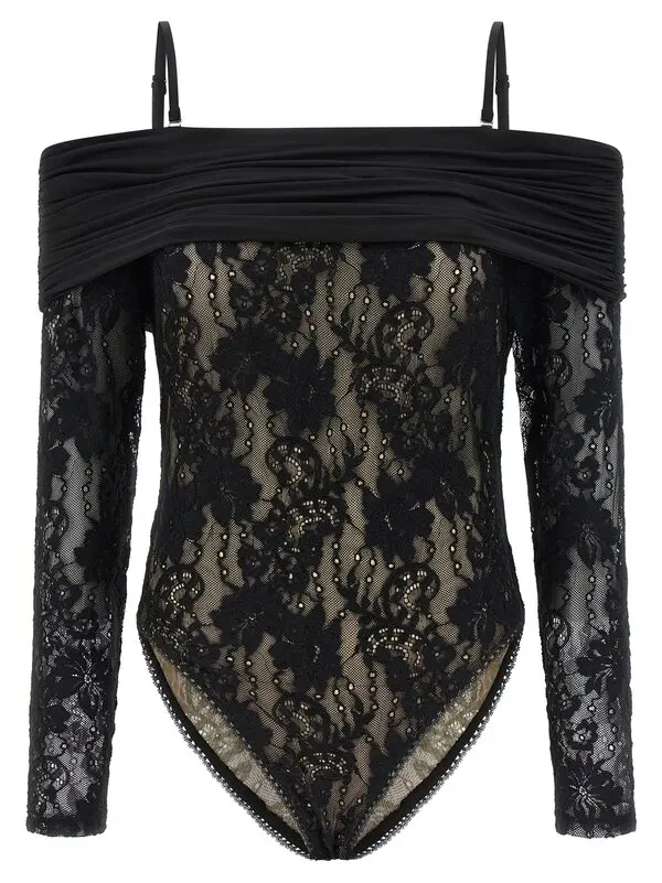 Zimmermann Rebellion Lace Bodysuit - Black