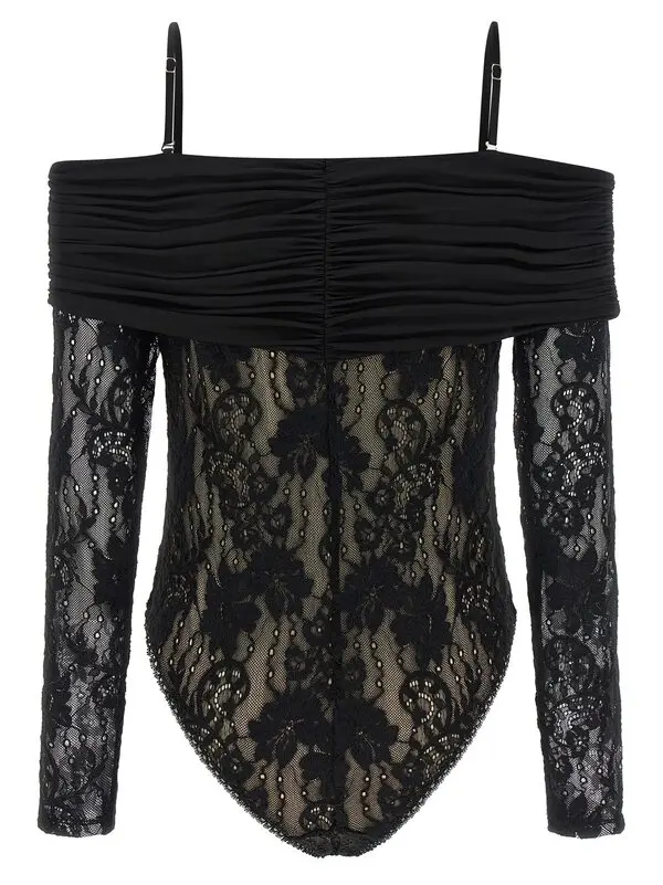 Zimmermann Rebellion Lace Bodysuit - Black