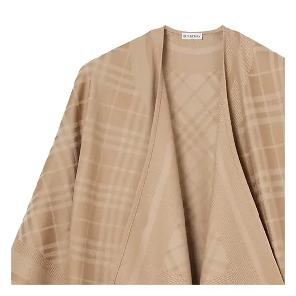 Burberry Wool And Cashmere Check Cape
