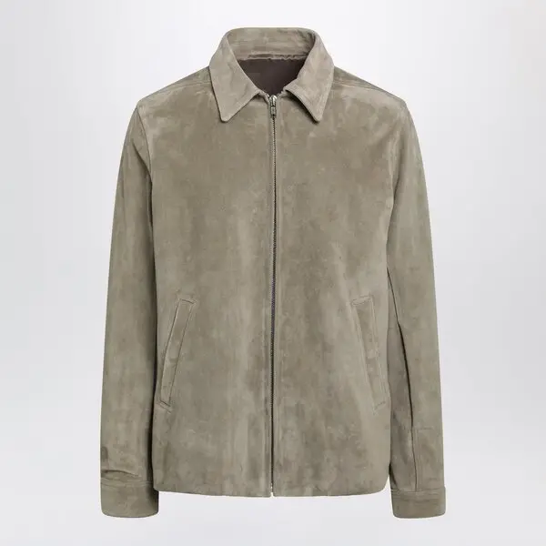 Rick Owens Pearl Suede Brad Jacket - Cream