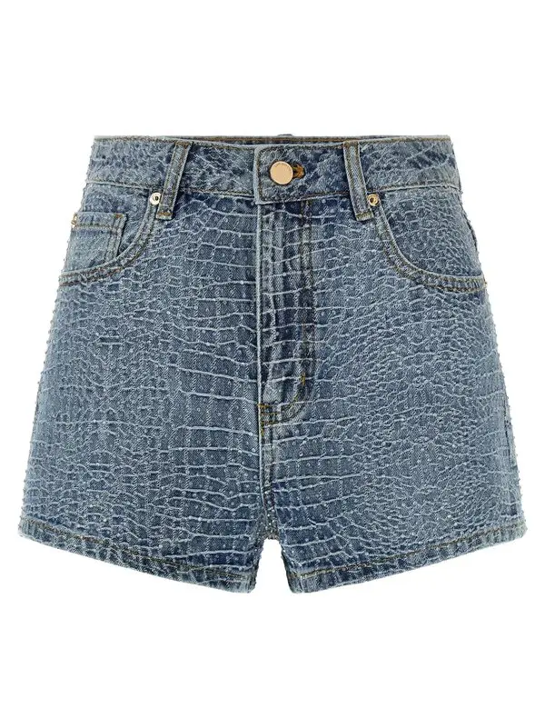SELF-PORTRAIT Rhinestone' Shorts - Blue