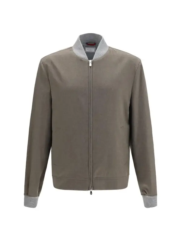 Brunello Cucinelli Cashmere Zip Up Jacket - Green