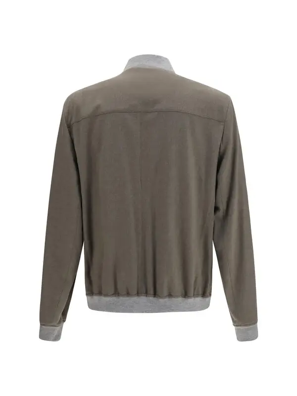 Brunello Cucinelli Cashmere Zip Up Jacket - Green