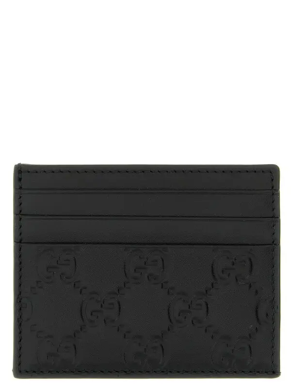 Gucci Gg Emblem' Card Holder - Black