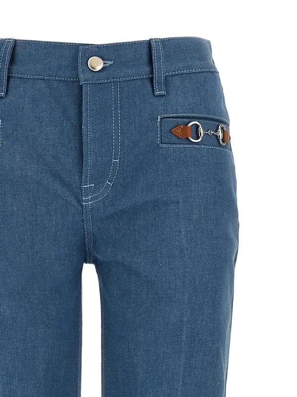 Gucci Morsetto Straight Leg Denim Jeans - Blue