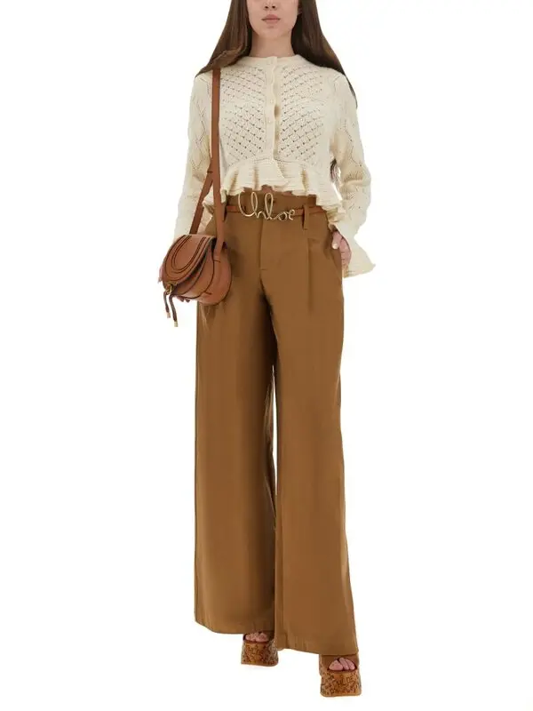 Chloé Crochet Knit Cardigan