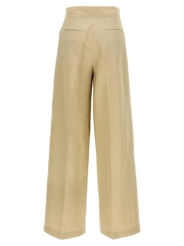 YVES SALOMON High-waisted Trousers - Cream