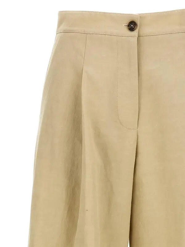 YVES SALOMON High-waisted Trousers - Cream