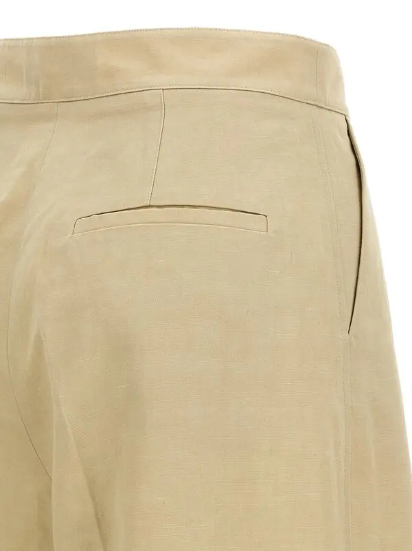 YVES SALOMON High-waisted Trousers - Cream