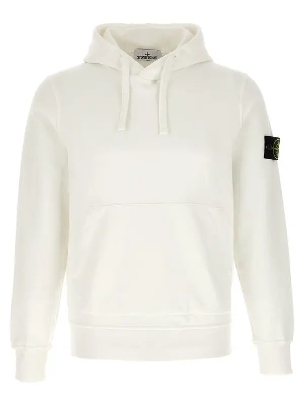 Stone Island Organic Cotton Hoodie - White