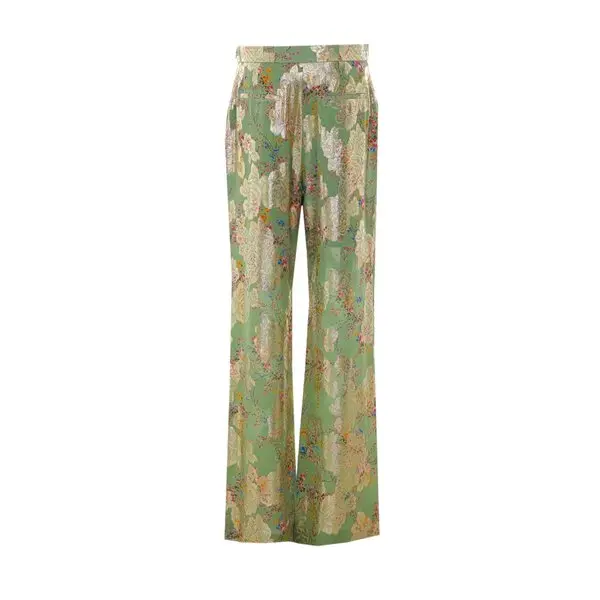 Valentino Garavani Apres L'hiver Ramage Silk Trousers