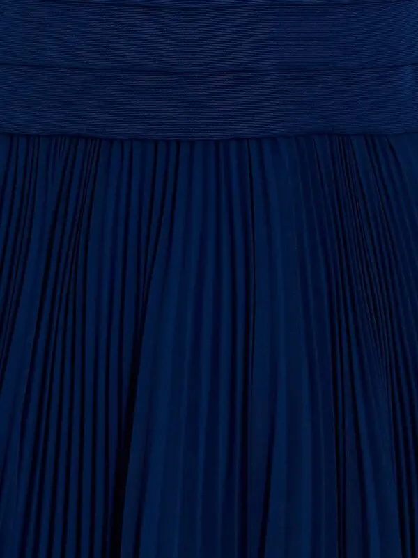 Max Mara Pleated Midi Dress - Blue
