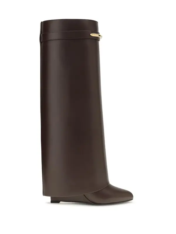 Givenchy Leather Shark Boots - Brown