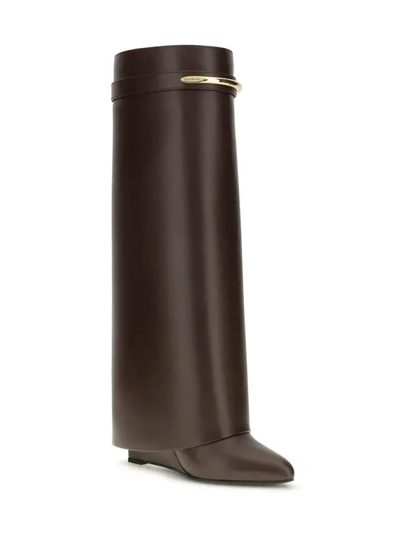 Givenchy Leather Shark Boots - Brown