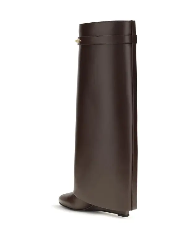 Givenchy Leather Shark Boots - Brown