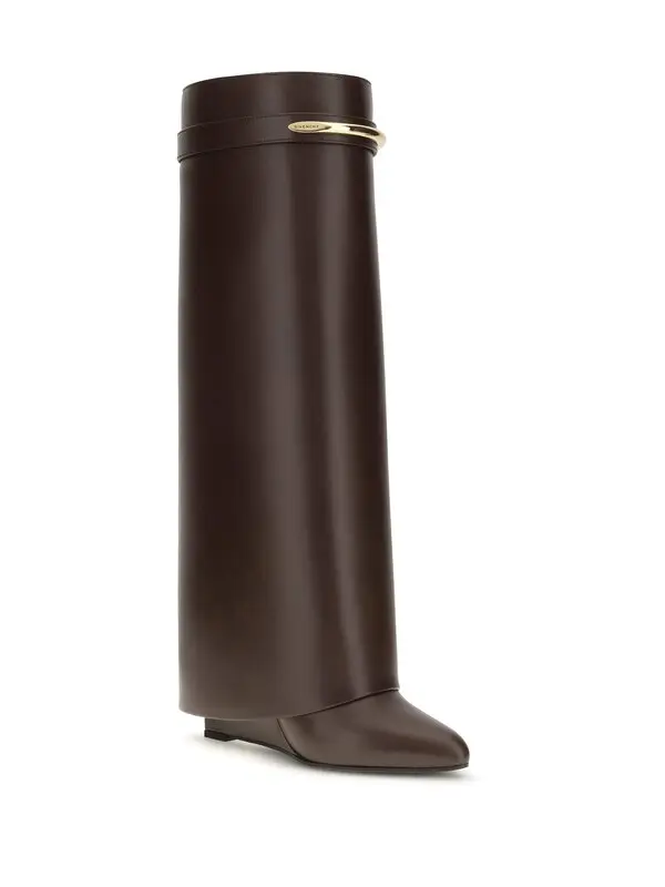 Givenchy Leather Shark Boots - Brown