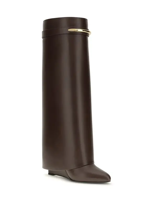Givenchy Leather Shark Boots - Brown