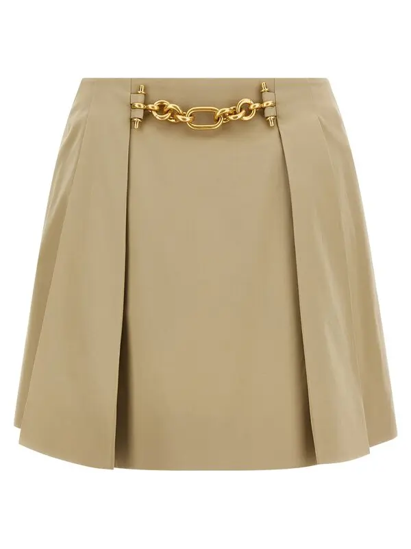 Balmain Chain Skirt - Cream
