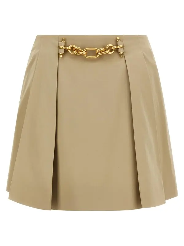 Balmain Chain Skirt - Cream