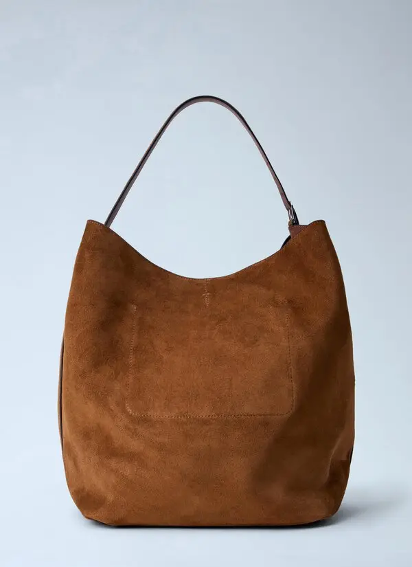 TOTEME Suede Belted Tote Bag - Brown