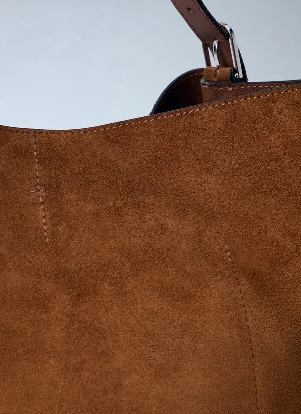 TOTEME Suede Belted Tote Bag - Brown