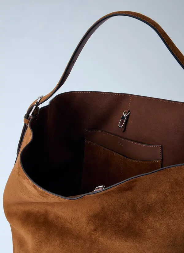 TOTEME Suede Belted Tote Bag - Brown