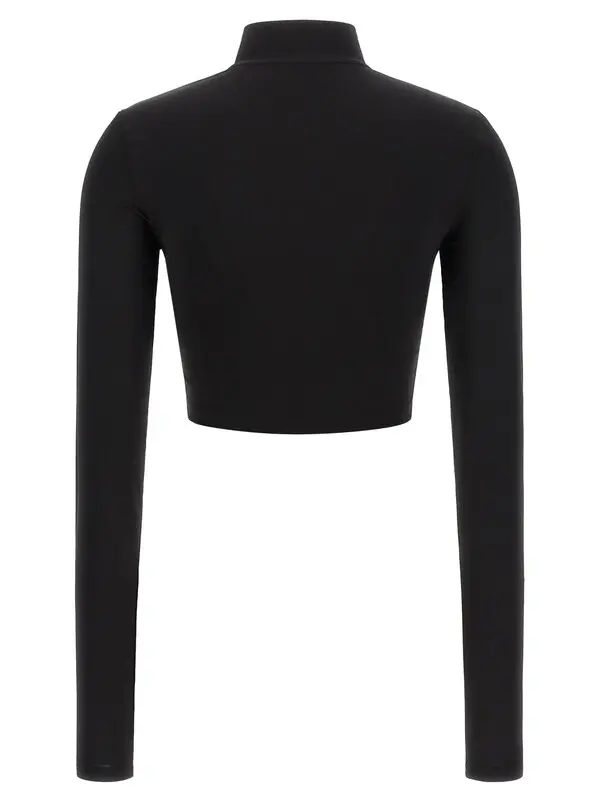 Off-White Off Stamp Crop Top - Black