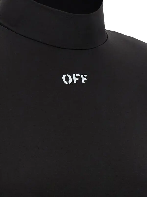 Off-White Off Stamp Crop Top - Black