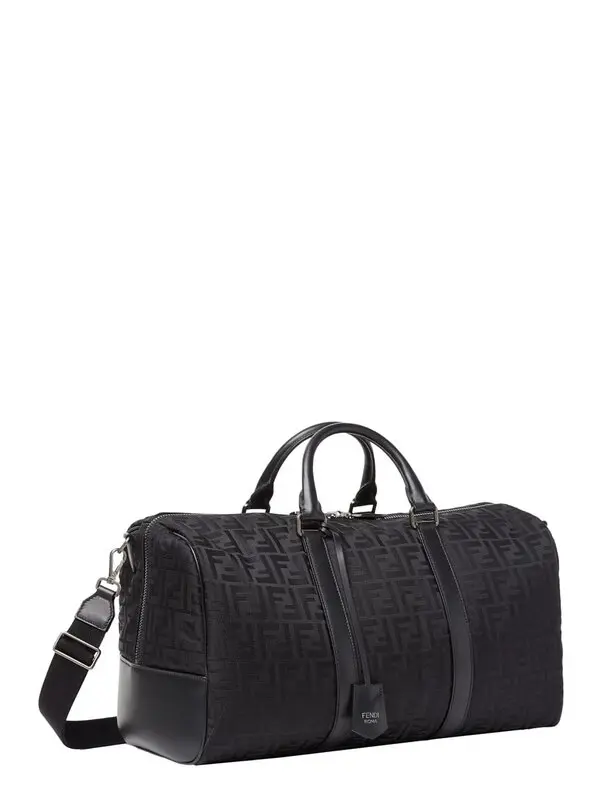 Fendi Black Travel Bag With Adjustable And Removable Tering In Tech Fabric For Menshoulder Strap With Lock And Logo Let - Multicolor
