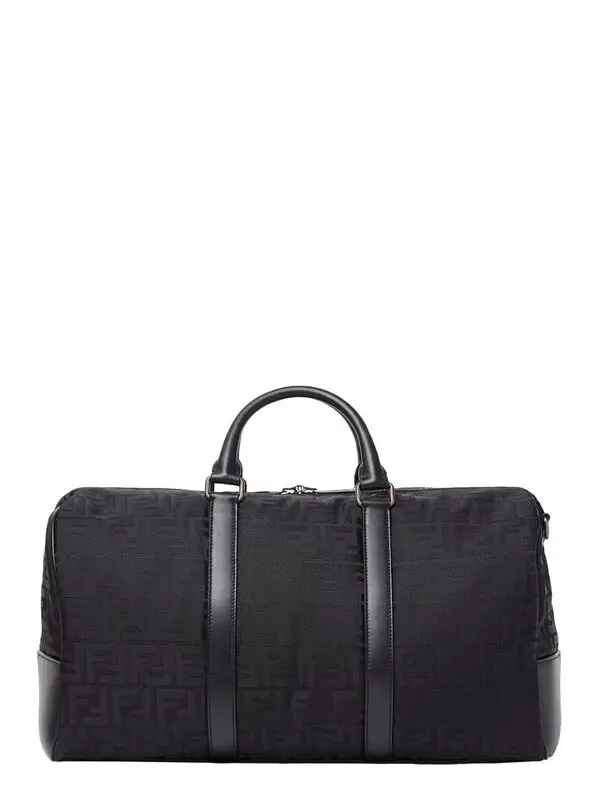 Fendi Black Travel Bag With Adjustable And Removable Tering In Tech Fabric For Menshoulder Strap With Lock And Logo Let - Multicolor