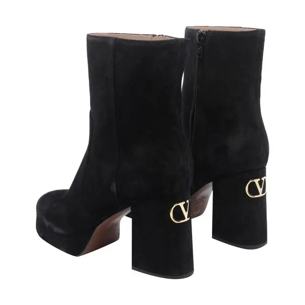 Valentino Garavani Fawcette Plateau Booties - Black