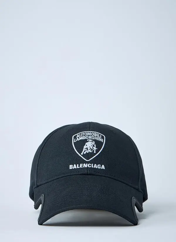 BALENCIAGA X LAMBORGHINI Logo Motif Baseball Cap