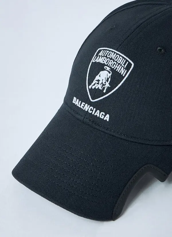BALENCIAGA X LAMBORGHINI Logo Motif Baseball Cap