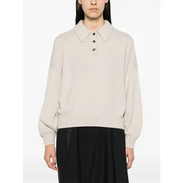 LISA YANG Neutrals Knitwear Jumpers - Cream