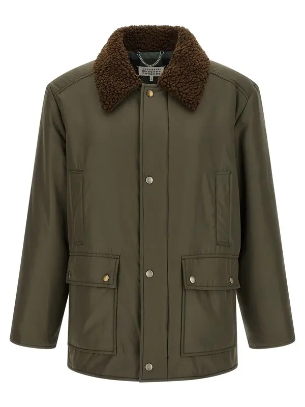 MAISON MARGIELA Shearling Collar Parka - Green